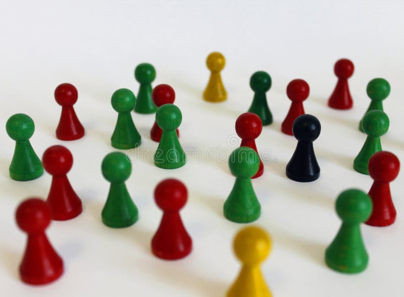 Unique Boss Team Figure Colorful Green Leading Object Stock Image ...