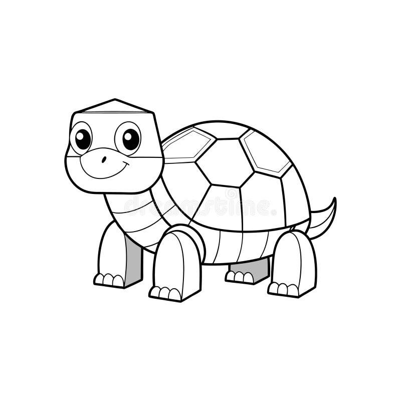 Unique Box Turtle Illustration for Coloring Fun Stock Illustration ...