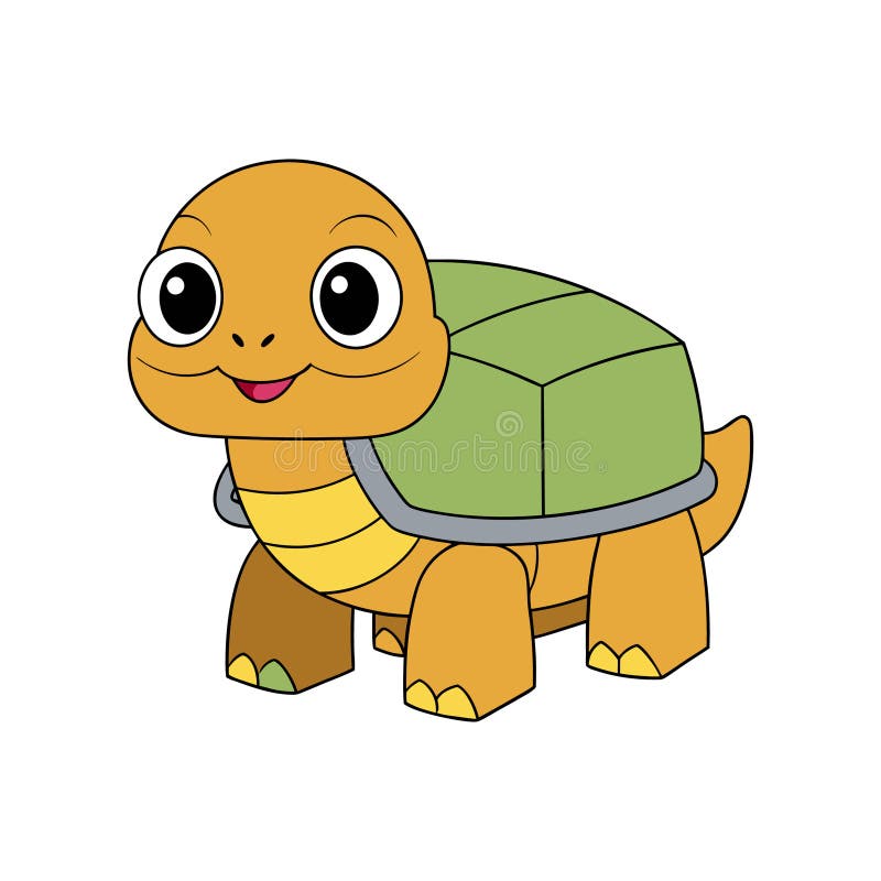 Unique Box Turtle Illustration for Coloring Fun Stock Illustration ...