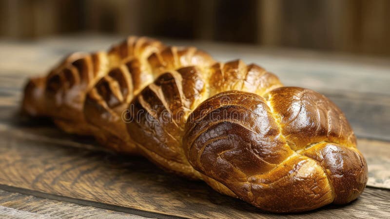 Unique Bread Loaf Resembling an Worm Resting on a Wooden Table, Ai ...