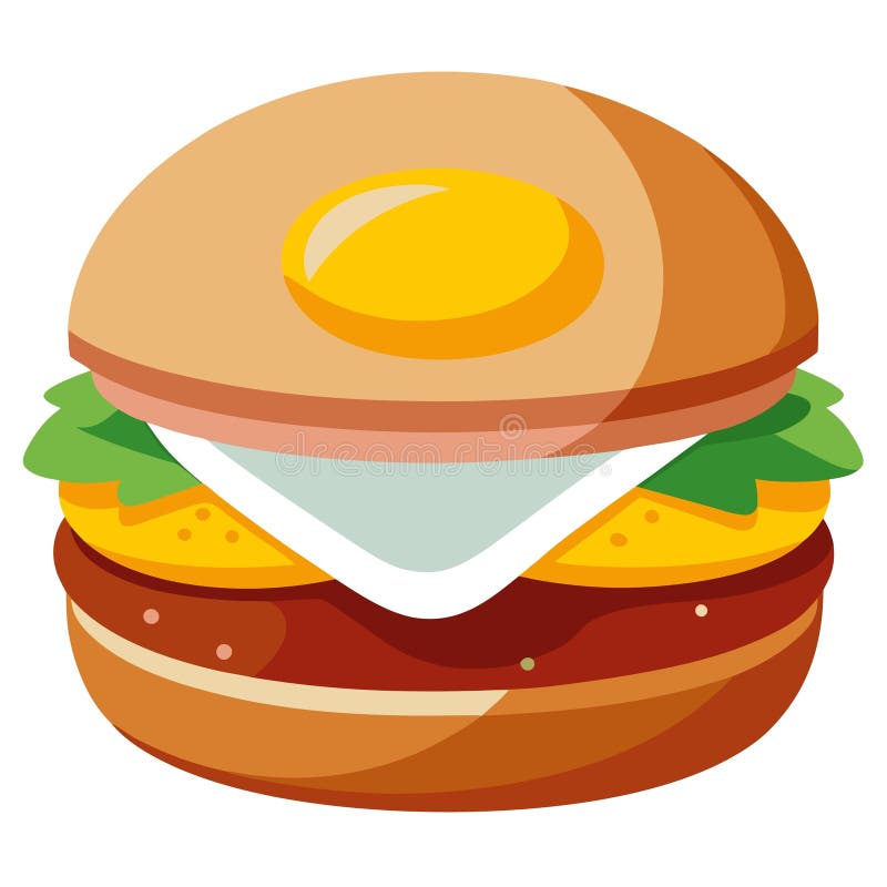 Unique Breakfast Hamburger Stock Illustrations – 188 Unique Breakfast ...