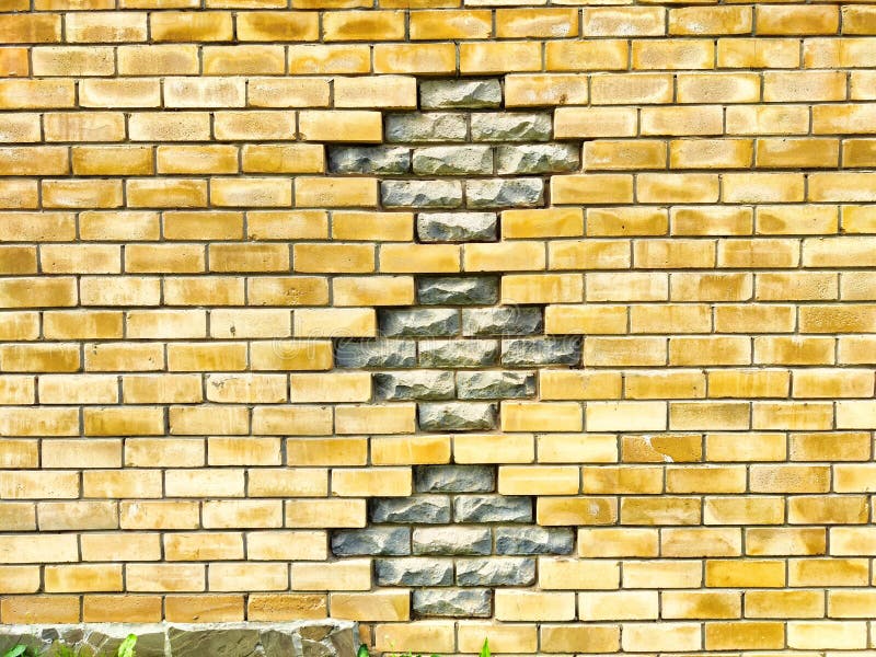 Unique Brickwork with Gaps Creating a Visual Interest, Providing an ...