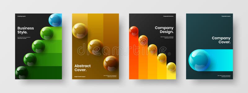 Unique Brochure A4 Vector Design Layout Collection Stock Vector ...