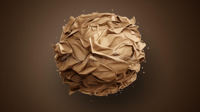 Unique Brown Crumpled Paper Speech Bubble for Creative Designs Stock ...