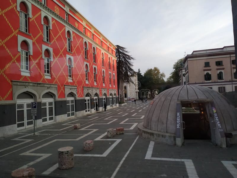 Unique Building in Red Color and Dome Like Design Editorial Stock Photo ...
