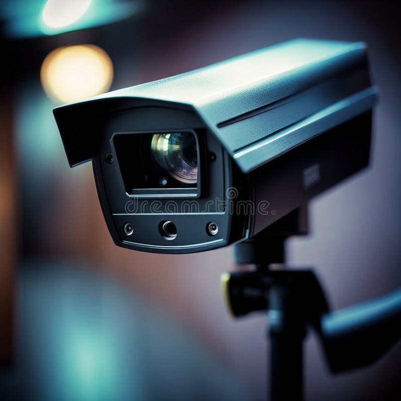 Building Security Cctv Camera Illustration Background Stock ...