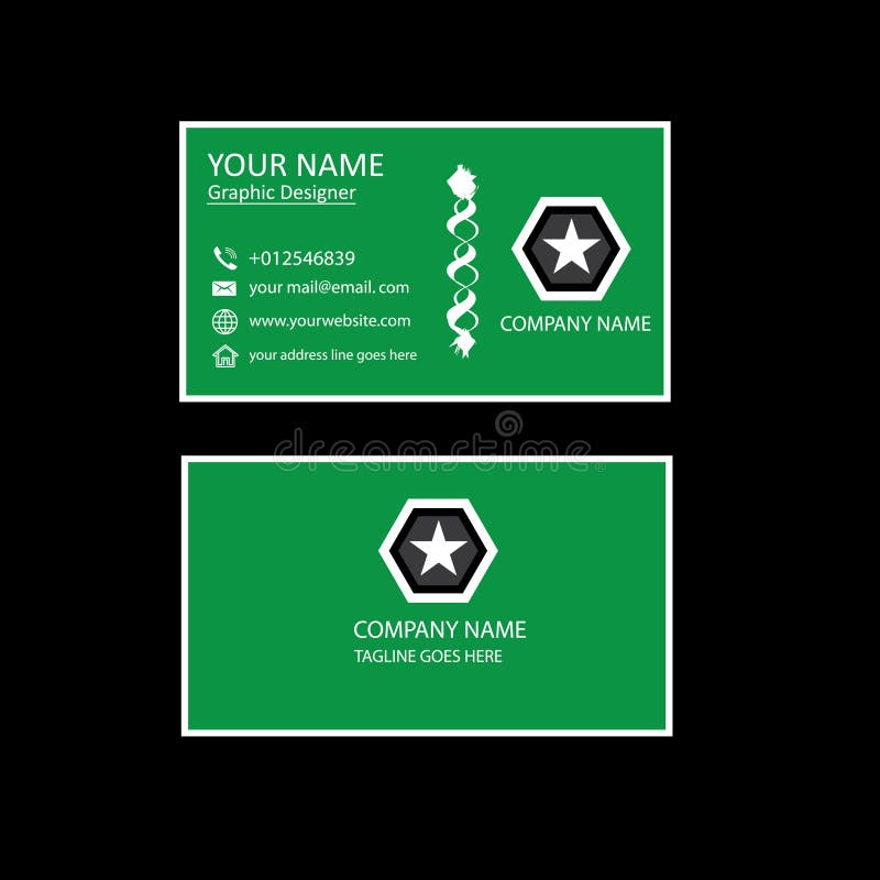 Unique Business Card Design with Vector Graphic Stock Vector ...