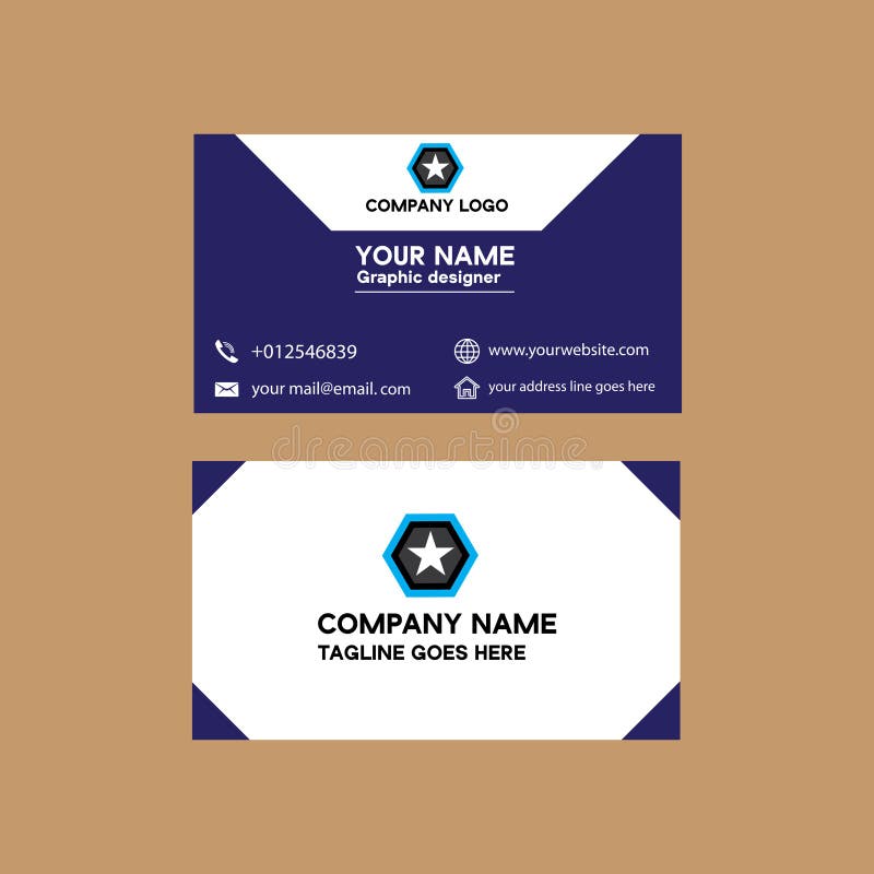 Unique Business Card Design with Vector Graphic Stock Vector ...