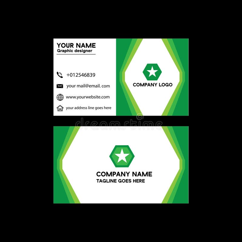 Unique Business Card Design with Vector Graphic Stock Vector ...