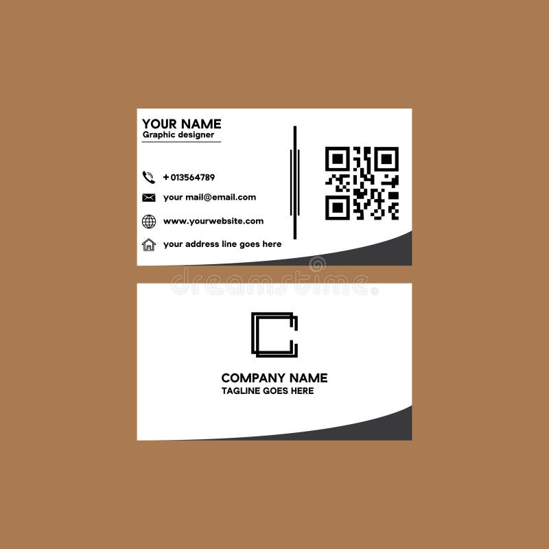 Unique Business Card Design with Vector Graphic Stock Vector ...