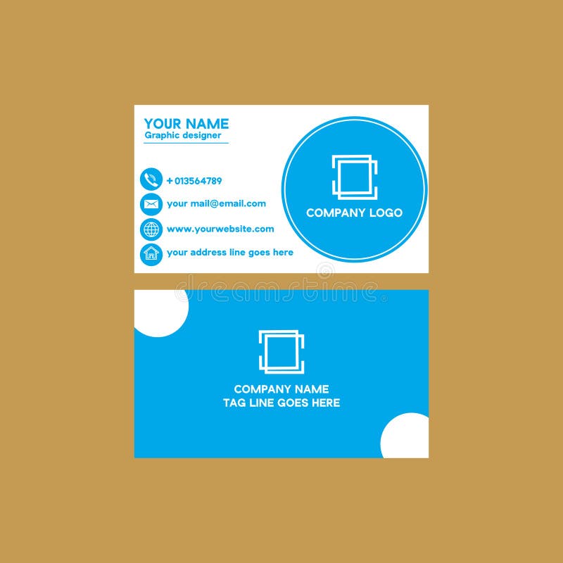 Unique Business Card Design with Vector Graphic Stock Vector ...