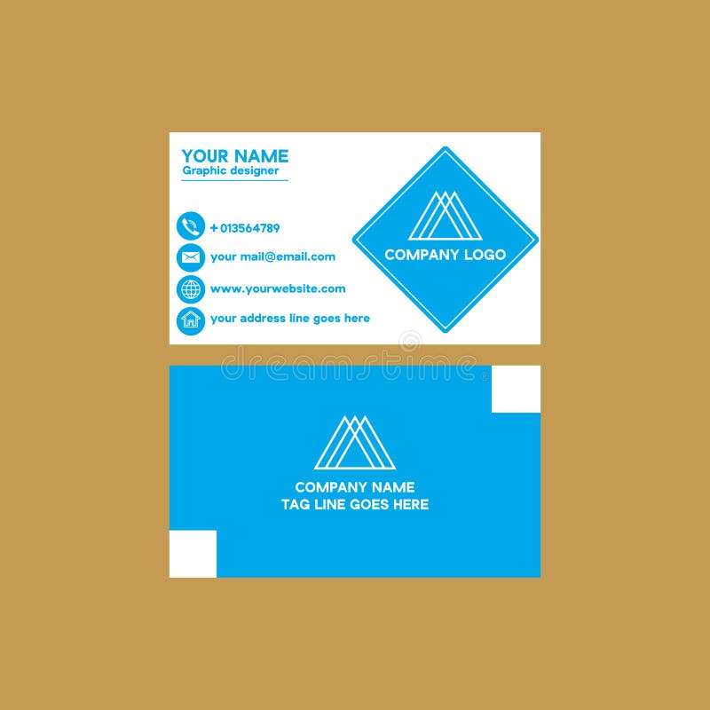 Unique Business Card Design with Vector Graphic Stock Vector ...