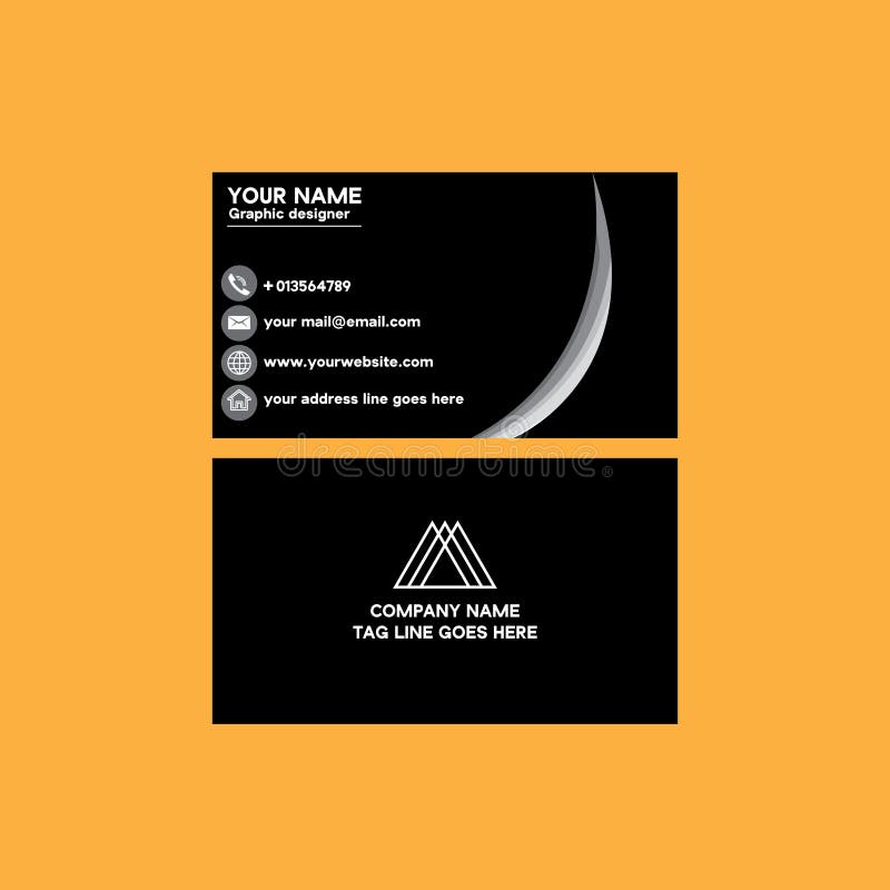 Unique Business Card Design with Vector Graphic Stock Vector ...