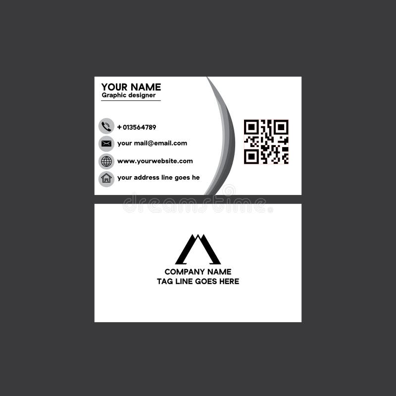 Unique Business Card Design with Vector Graphic Stock Vector ...