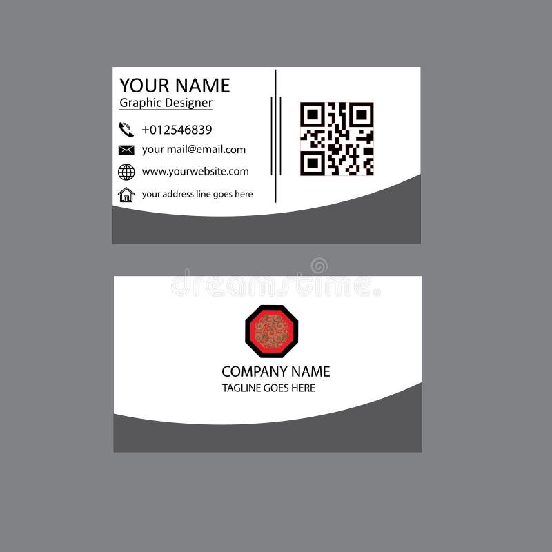 Unique Business Card Design with Vector Graphic Stock Vector ...