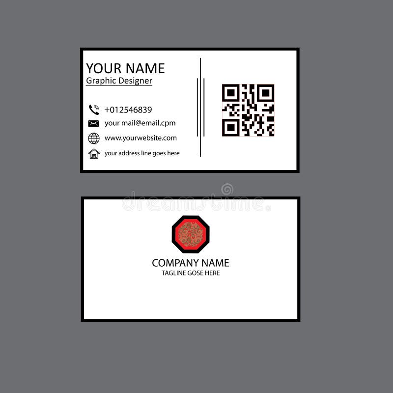 Unique Business Card Design with Vector Graphic Stock Vector ...