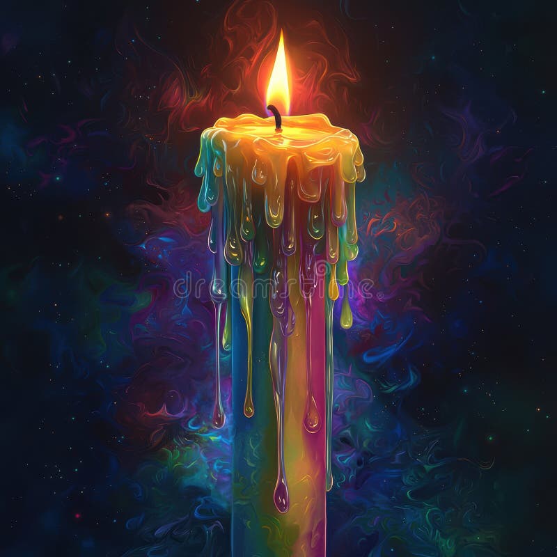 Unique Candle with a Smaller Candle Inside Creating a Striking Visual ...