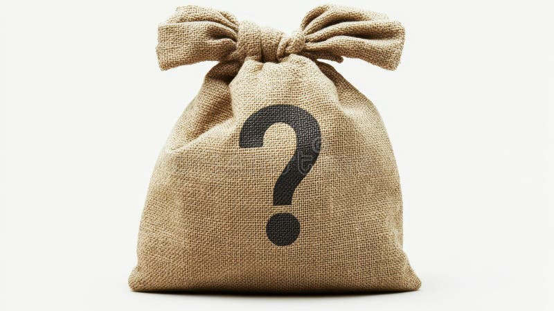 A Unique Canvas Bag Featuring a Striking Question Mark Design, Perfect ...