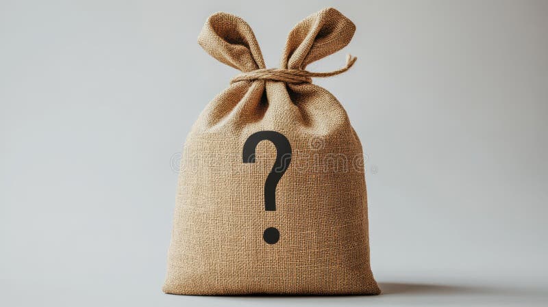 A Unique Canvas Bag Featuring a Striking Question Mark Design, Perfect ...