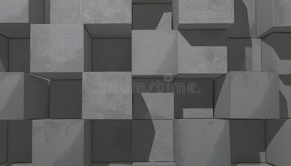 Striking Rotated Concrete Cube Block Wallpaper with Shifted Perspective ...