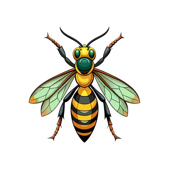 Unique Chalcid Wasp Realistic Illustration Stock Photo - Illustration ...