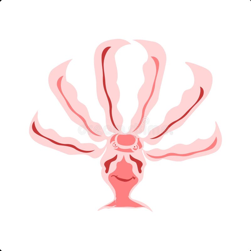 Unique Character with Crab Style Hair Stock Vector - Illustration of ...