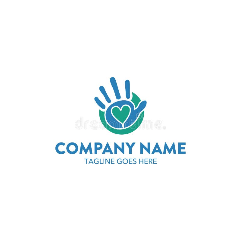 Unique Charity Logo Template. Vector Stock Vector - Illustration of ...