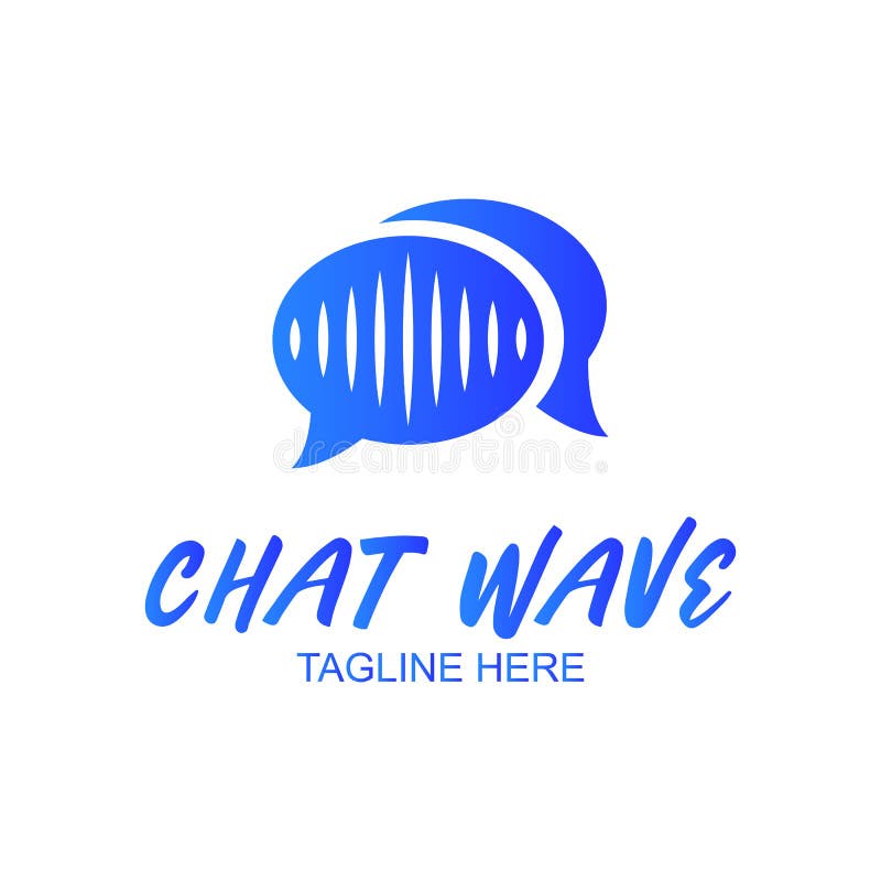Unique Chat Logo, Water Wave Chat Logo Template Designs, Social Talk ...