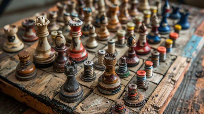A Unique Chess Set Made Entirely from Recycled Materials with Each ...