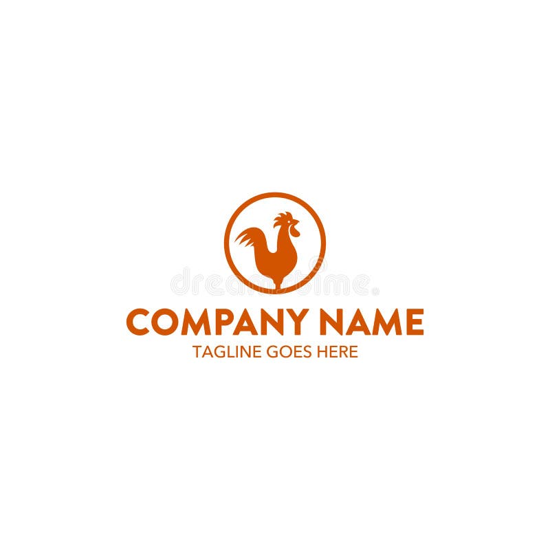 Unique Chicken Logo Template. Vector Stock Vector - Illustration of ...