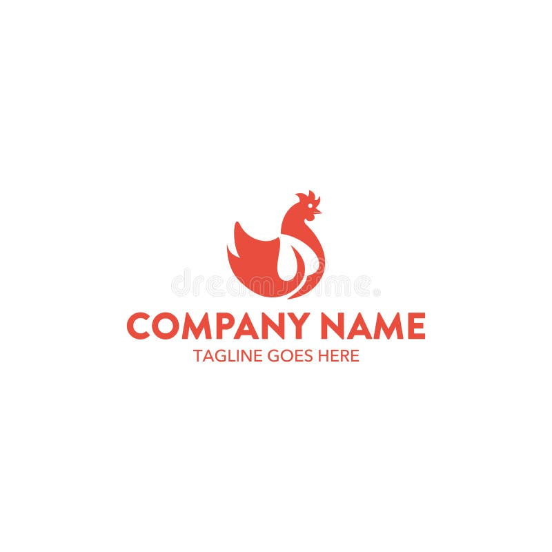 Unique Chicken Logo Template. Vector Stock Vector - Illustration of ...