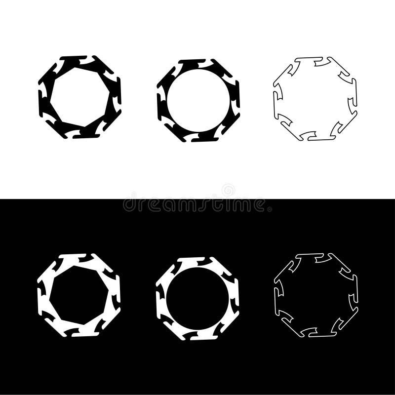 Unique circle design logo stock vector. Illustration of isolated ...