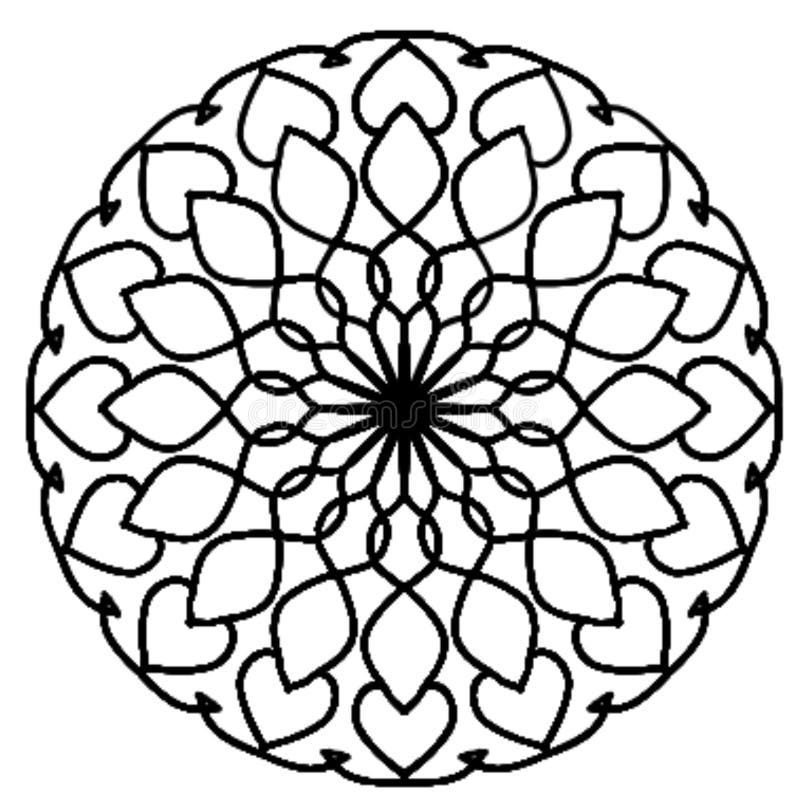 Unique and Circular Mandala Design in Black Colour Stock Illustration ...