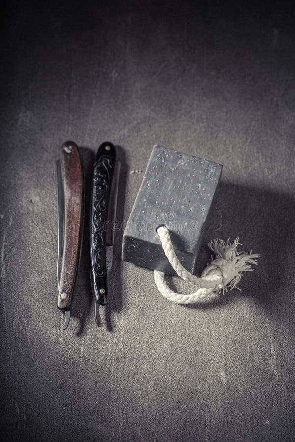 Unique and Classic Tools for Shave with Razor and Soap Stock Photo ...