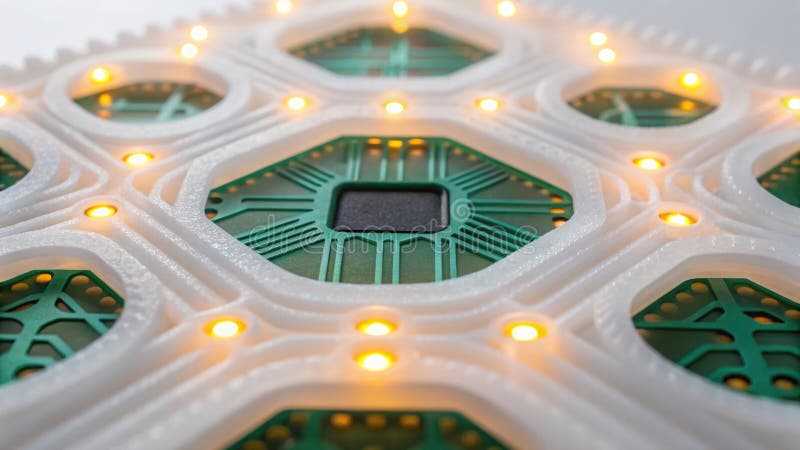 Unique Clock Design Featuring Multiple Glowing Lights Creating a ...