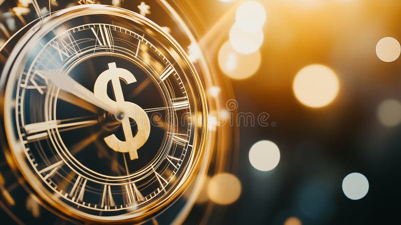 A Unique Clock Face with Dollar Signs Symbolizes the Link between Time ...
