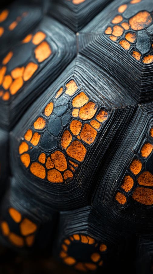 Unique Close-up of a Tortoise Shell Showcasing Vibrant Patterns and ...