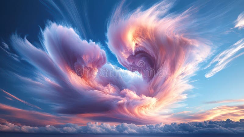 Unique Cloud Formation Showcasing Intricate Shapes and Patterns in the ...