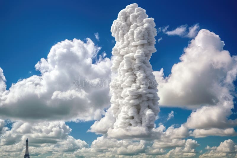 A Unique Cloud Pattern Resembling a Famous Landmark Stock Illustration ...