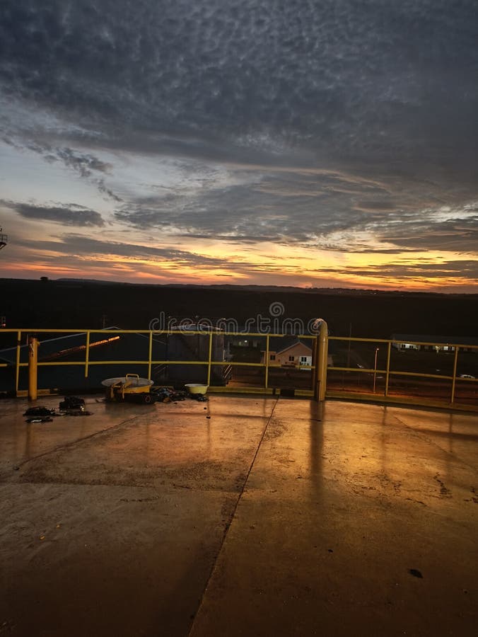 This Unique Cloud View at Night is Taken Above a Palm Oil Storage Stock ...