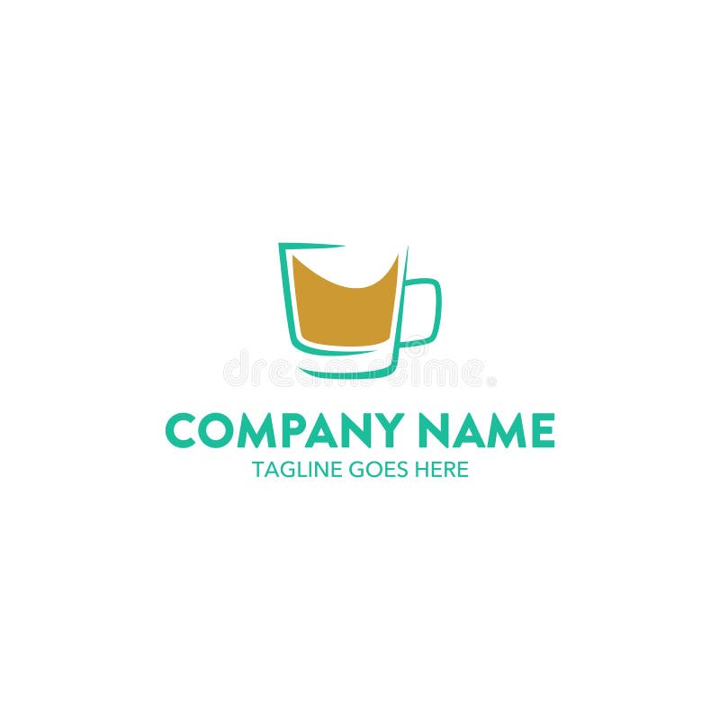 Unique Coffee Cafe Logo Template. Vector Stock Vector - Illustration of ...