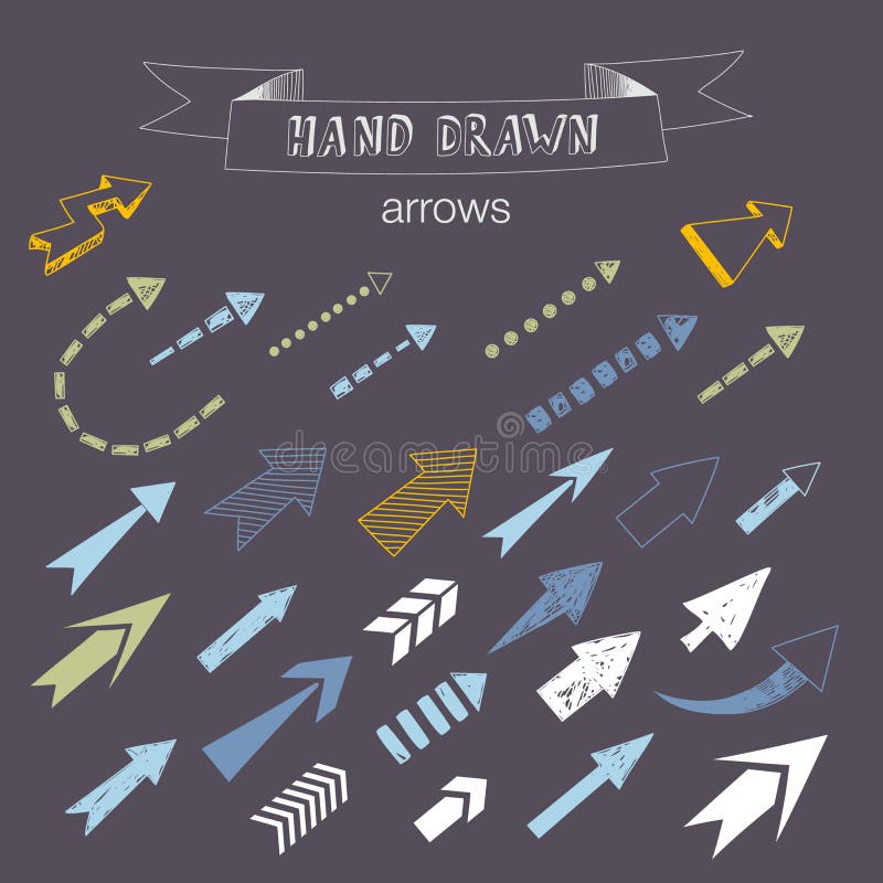 3d unique arrows groups stock illustration. Illustration of performance ...