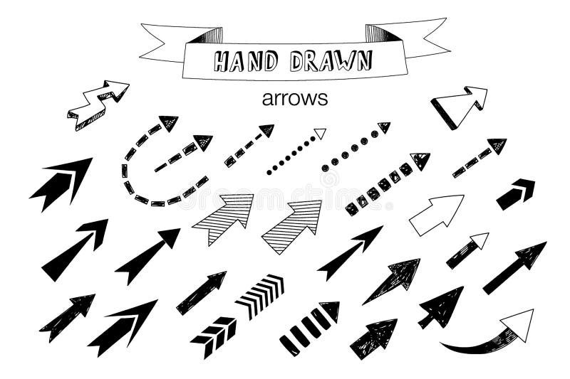 Collection of Unique Hand Drawn Borders. Stock Illustration ...