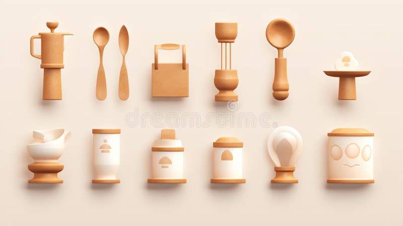 Unique Collection of Minimalist Kitchen Tools and Utensils Displayed ...
