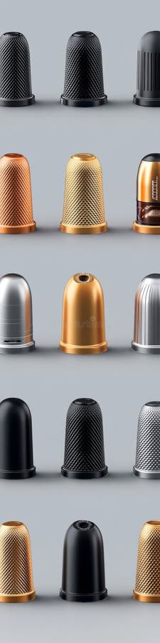 Unique Collection of Various Thimbles Arranged Visually Appealingly on ...