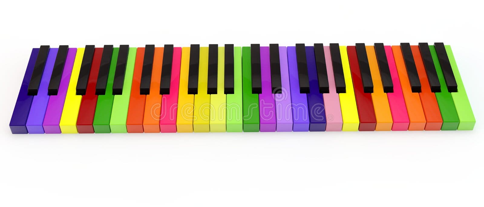 Piano Keys Rainbow Flower stock illustration. Illustration of hearts ...