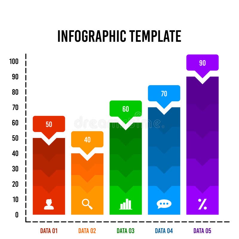 Colorful Chart Bar Infographic Design Template Stock Illustration ...