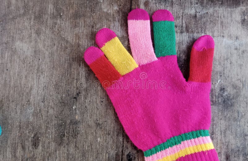 Unique Colorful Gloves in Bright Colors Stock Image - Image of gloves ...