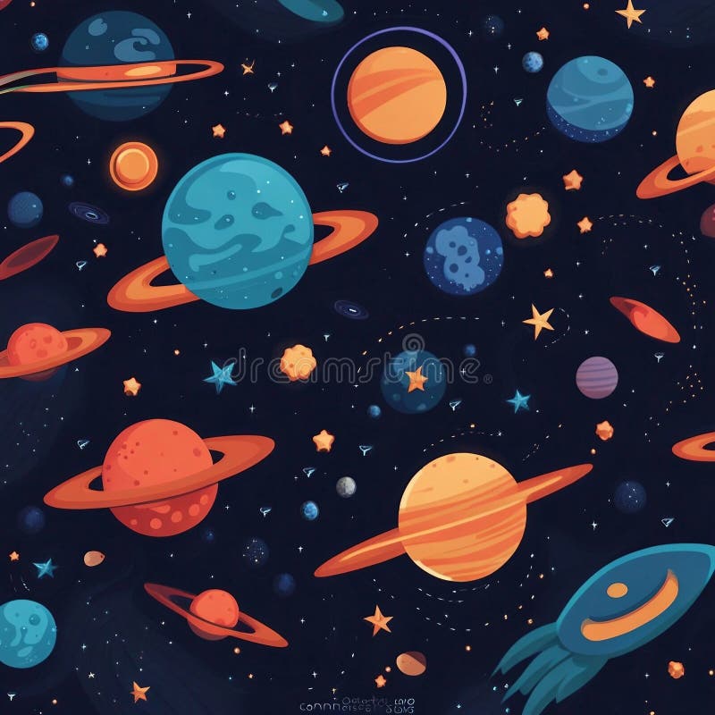 Planet in Outer Space with Stars and Nebula. 3D Rendering Generative AI ...