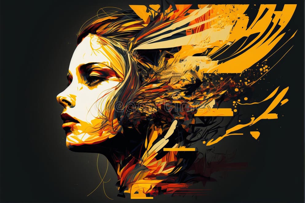 Authenticity Abstract Art (generative AI) Stock Illustration ...